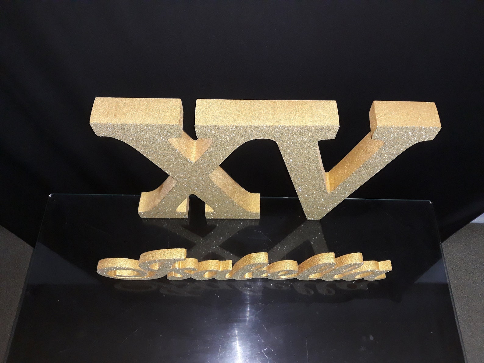 Set for Quinceanera Number 15 Roman and 3D Name,sign 12" Foam Custom ...