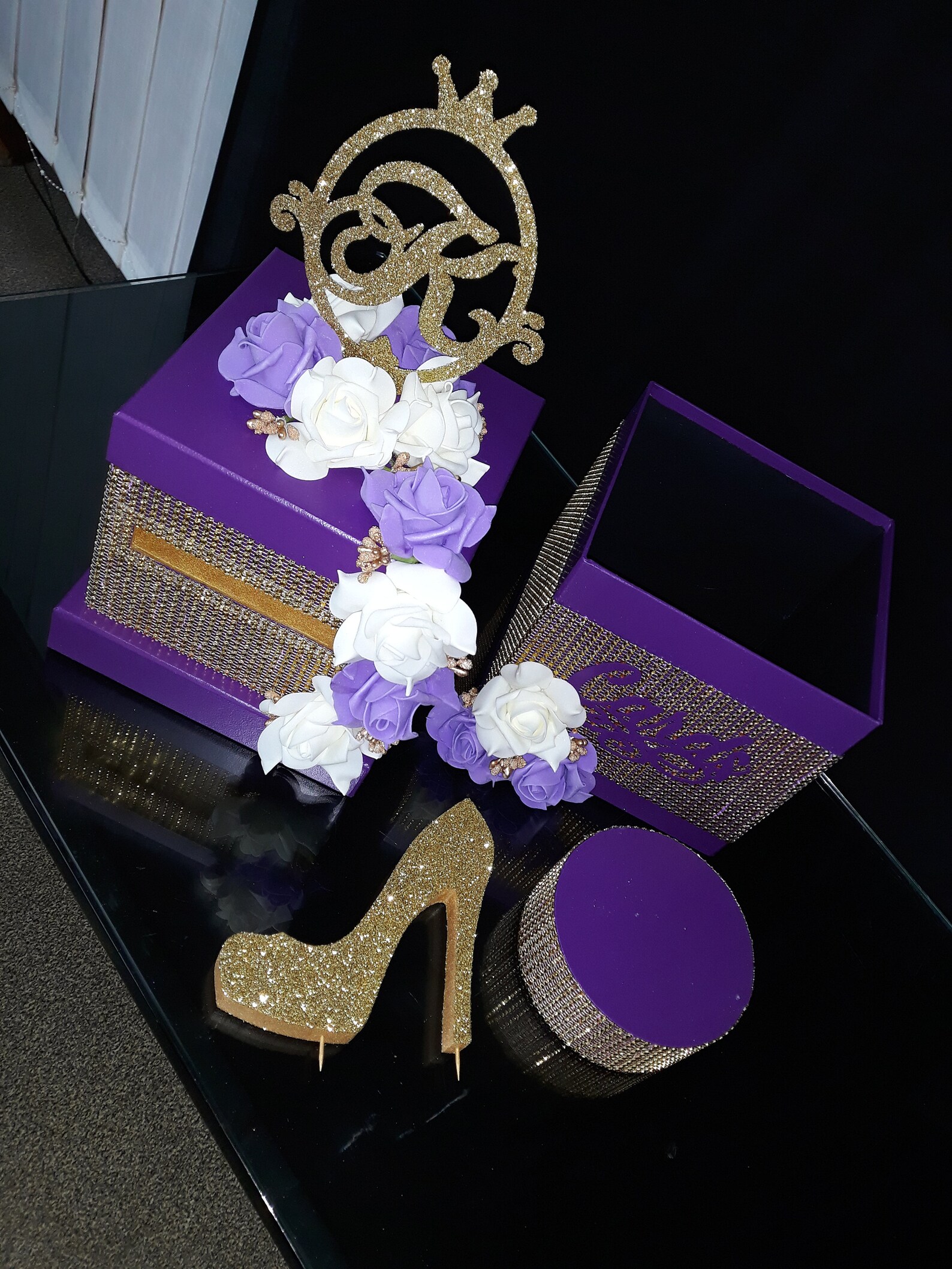 Cardbox Sweet 16 Birthday Card Boxpurple Cardscards Wedding - Etsy