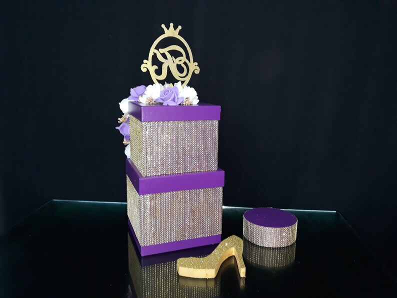 Cardbox Sweet 16 Birthday Card Boxpurple Cardscards Wedding - Etsy