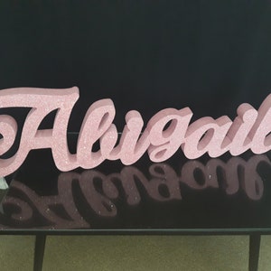 Big Rose Gold 3D Sign 12" Styrofoam Custom Name, Letters Name Age Block ...