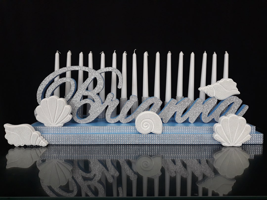 Sweet 16 Candelabra Seashells, White Shell,sweet 16 Beach Party,sweet16 ...