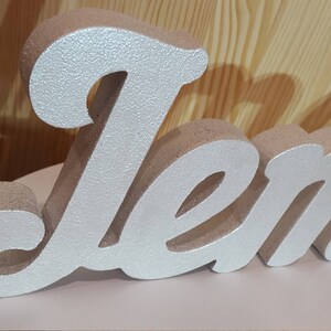 Silver Custom Name 3d,silver Jemes Letters Name Age Block,3d Numbers ...