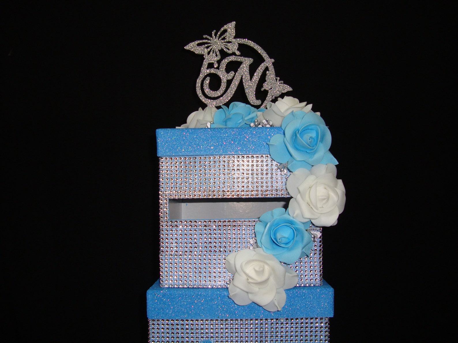 Cardbox Sweet , Birthday Cardbox, Blue Cards, Royal Blue Roses Cardbox ...