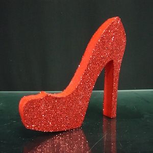 High Heel Shoe Centerpiece, Styrofoam Shoe, Red High Heel Centerpieces ...