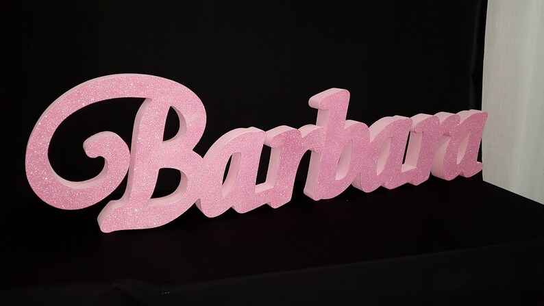 Big Pink 3D Sign 12 Styrofoam Custom Namegold Letters | Etsy