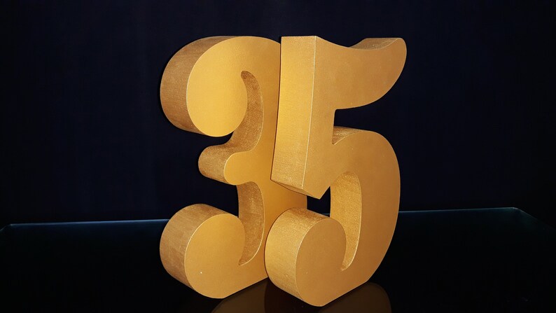 Styrofoam Letters 3D 12foam Gold Numbers 12 - Etsy