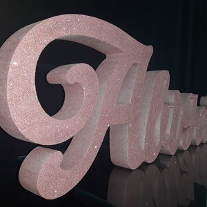 Big Rose Gold 3D Sign 12 Styrofoam Custom Name, Letters Name Age Block ...