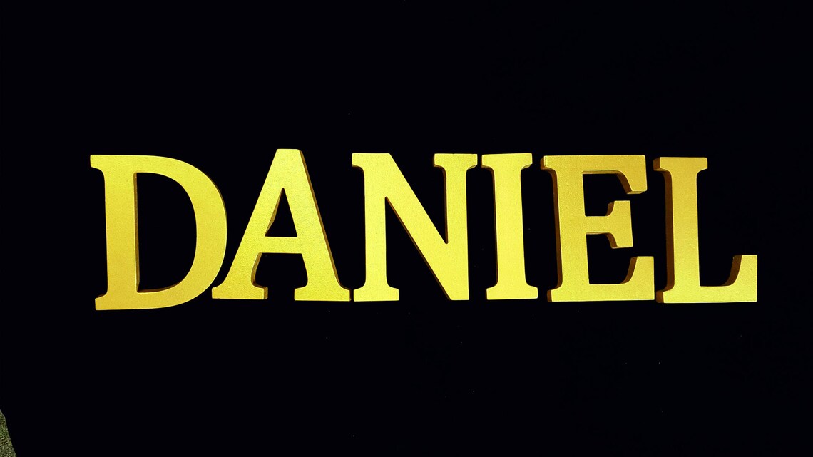 Gold Glitter Custom Name 3dgold Daniel Letters Name Age - Etsy