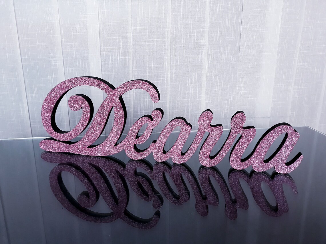 Custom Name 3D Glitterfoam Letters Name 3D Namefree | Etsy