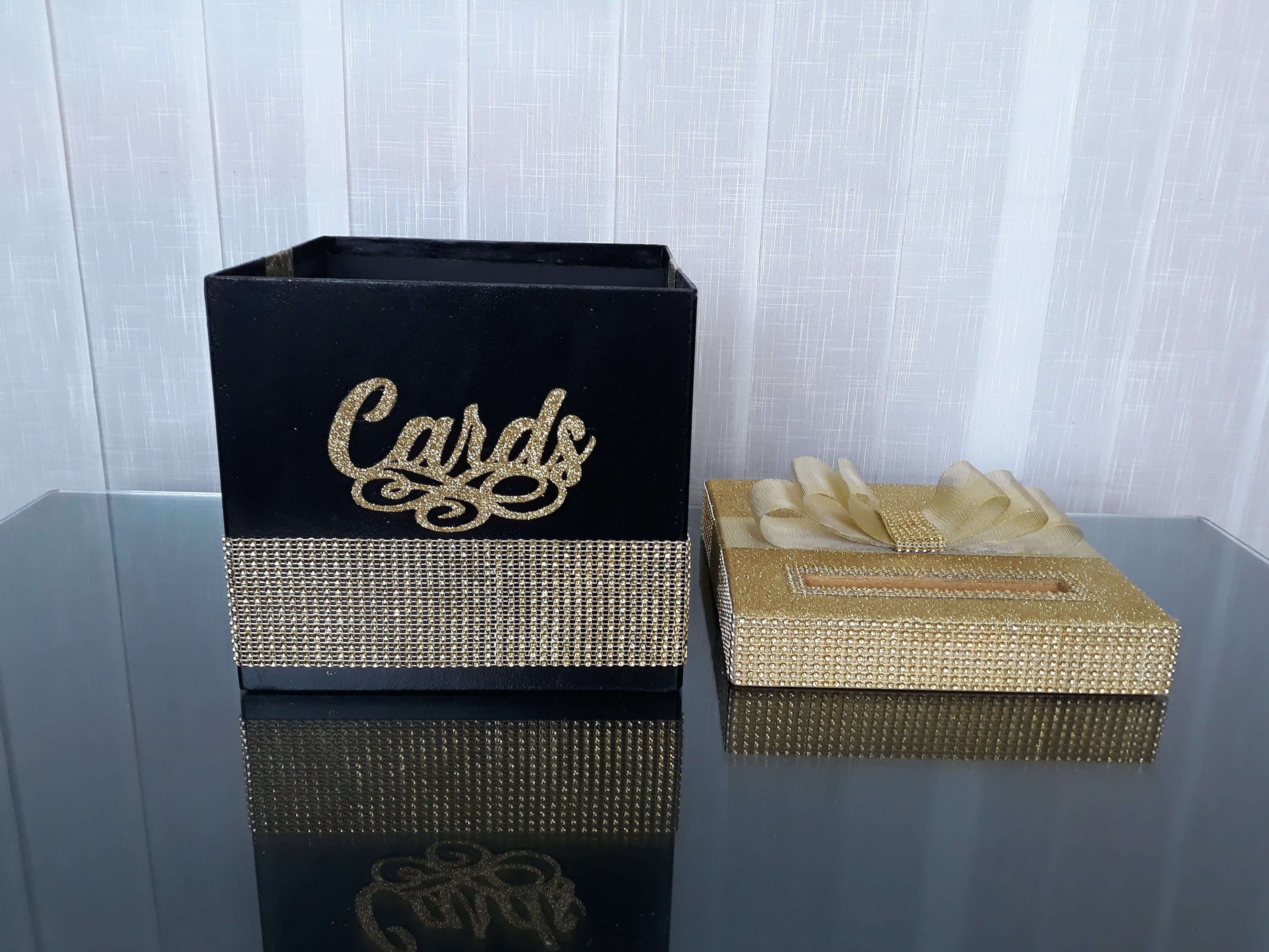 Black Square Card Box Sweet 16 Card Box Wedding - Etsy