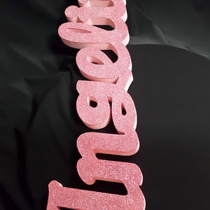 Pink Glitter Custom Name Styrofoam 3D,3D Number,pink Letters Name Age ...