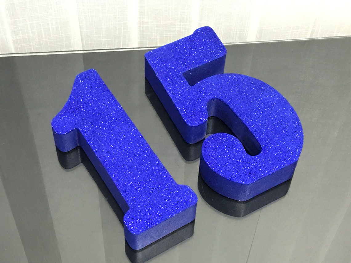 Styrofoam letters 3D 15 Styrofoam numbers 15 | Etsy