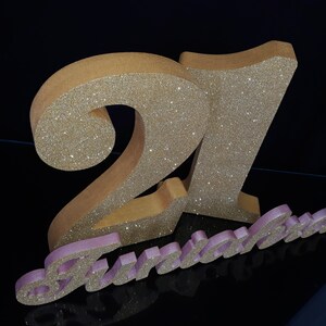 Set Big 3D Name and Two Number From Styrofoam,first Birthday,sign 15 ...