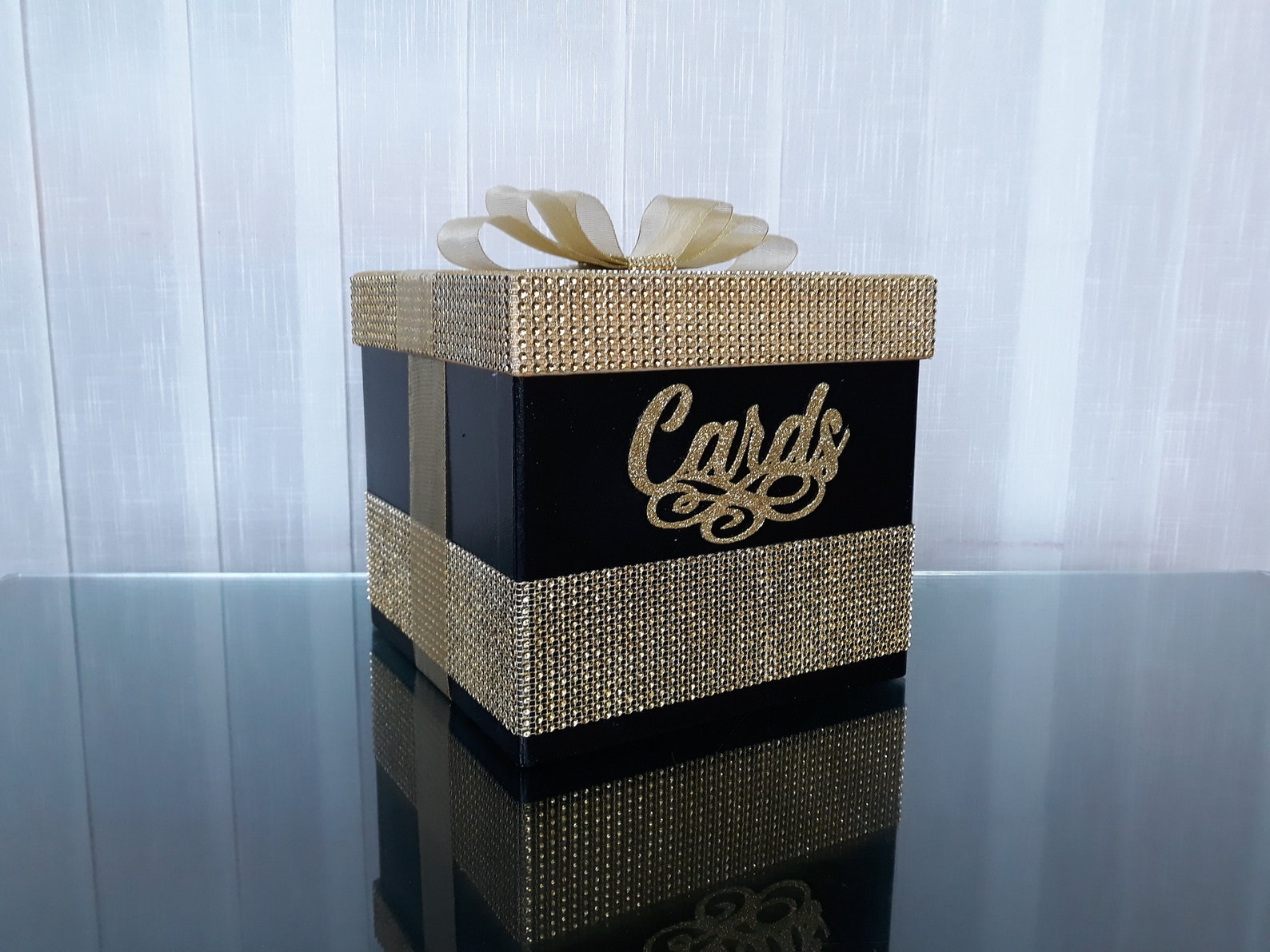 Black Square Card Box Sweet 16 Card Box Wedding - Etsy