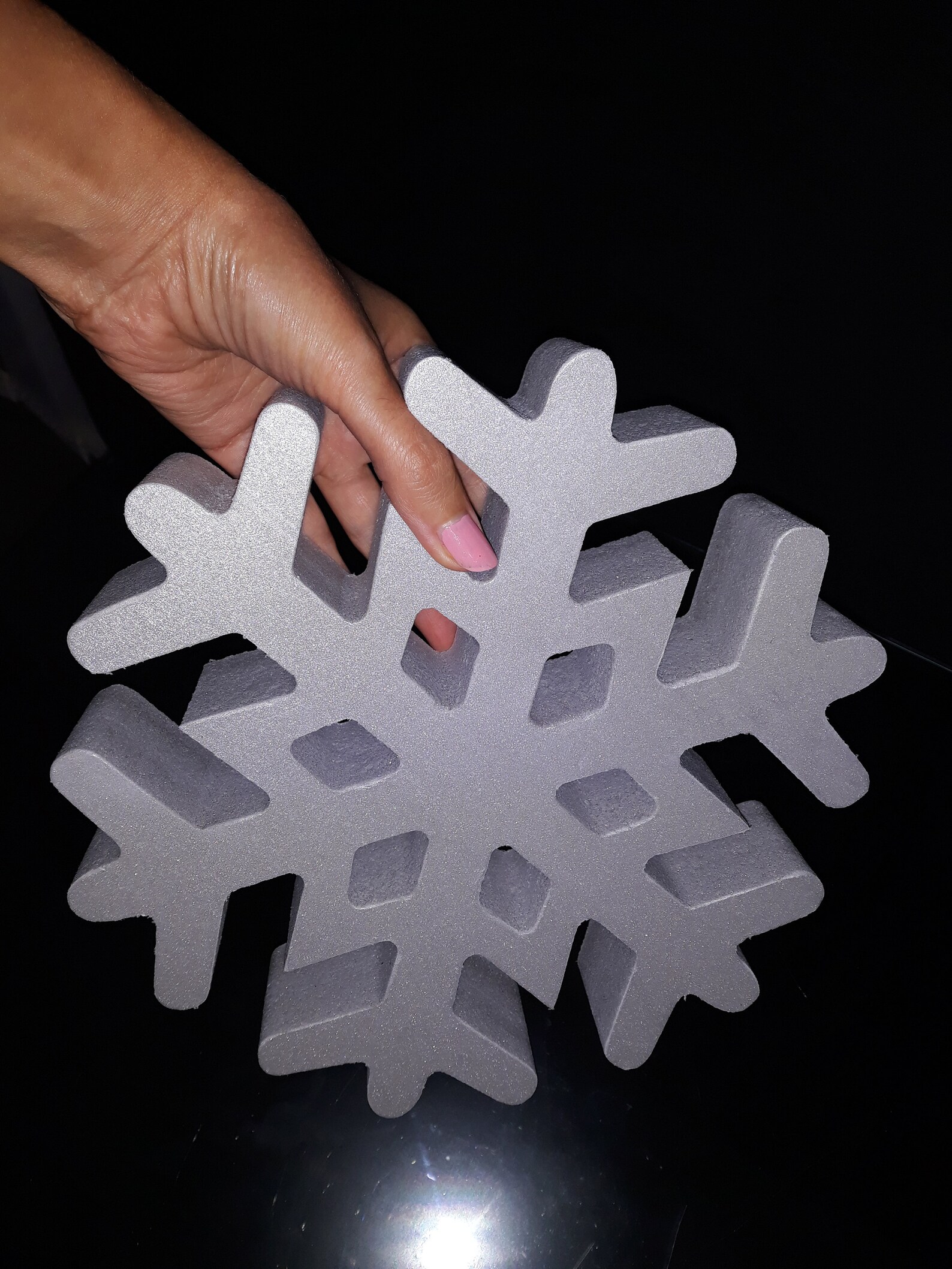 Snowflake Styrofoam 10 Inchesdecorative Snowflake Christmas | Etsy