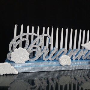 Sweet 16 Candelabra Seashells, White Shell,sweet 16 Beach Party,sweet16 ...