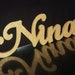 Gold Color Custom Name 3D Nina Gold Glitter,foam Letters Name Block,3d ...