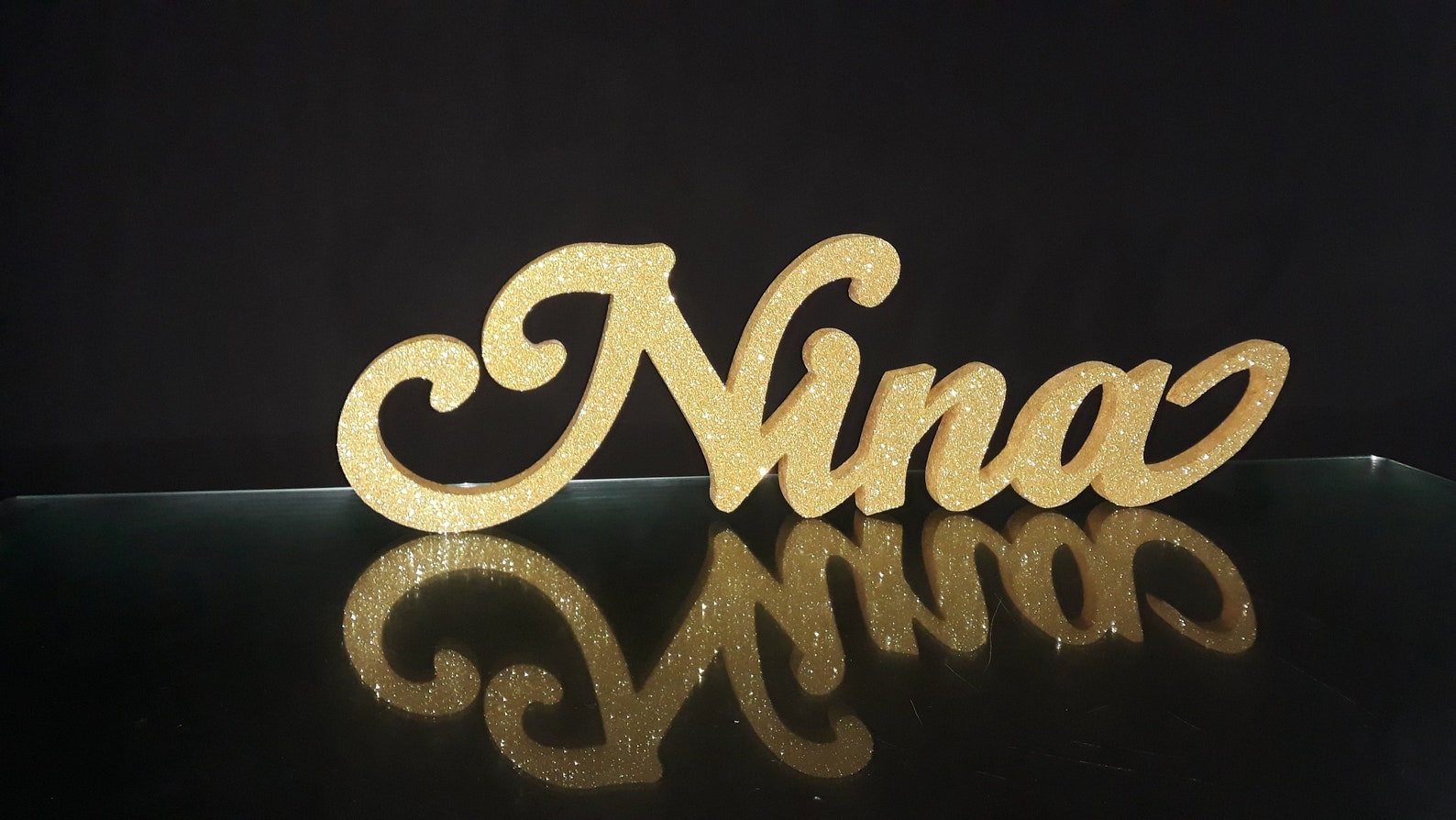 Gold Color Custom Name 3D Nina Gold Glitterfoam Letters Name - Etsy