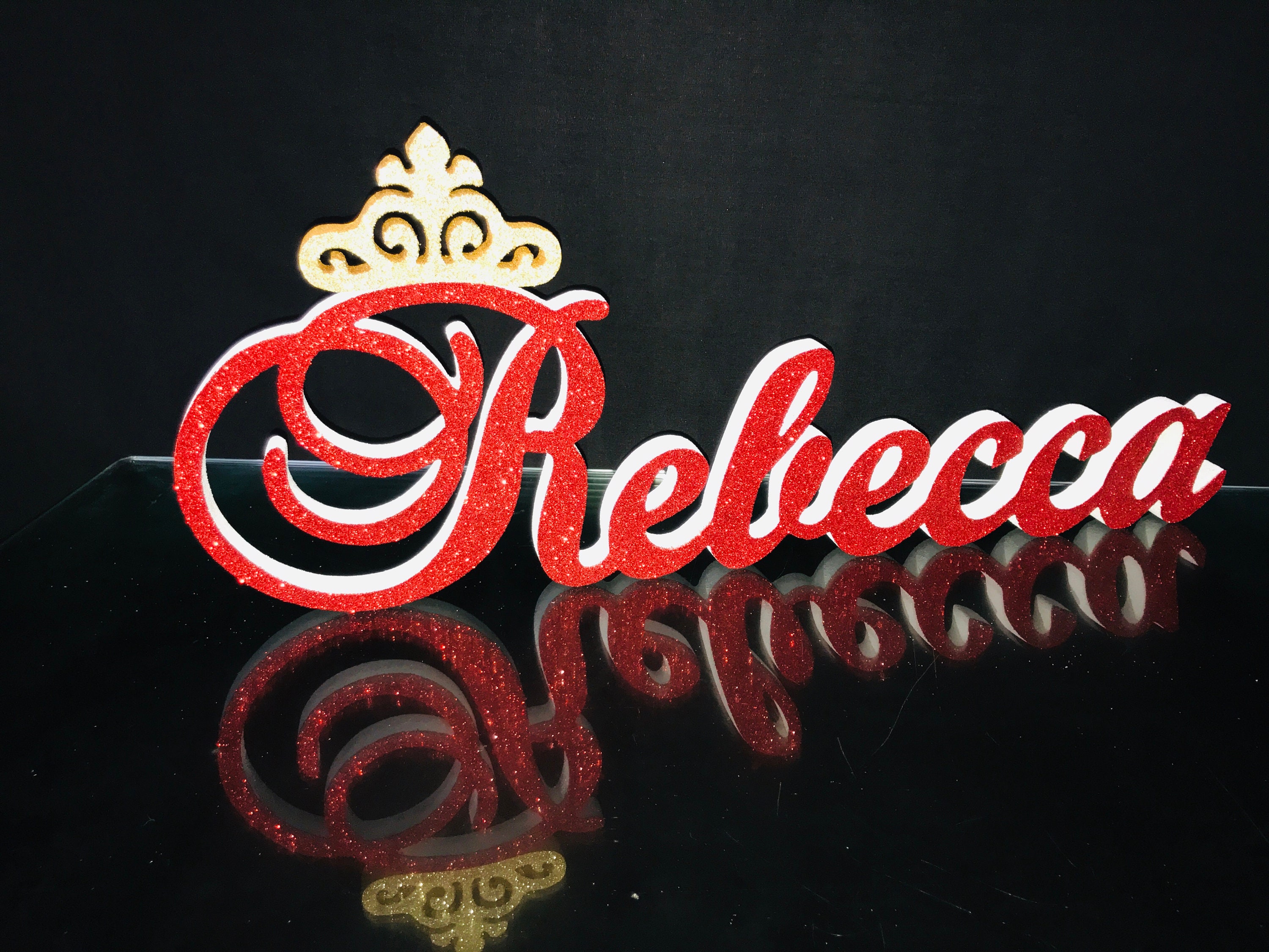 Custom name 3D Rebecca foam letters name age block3D name | Etsy