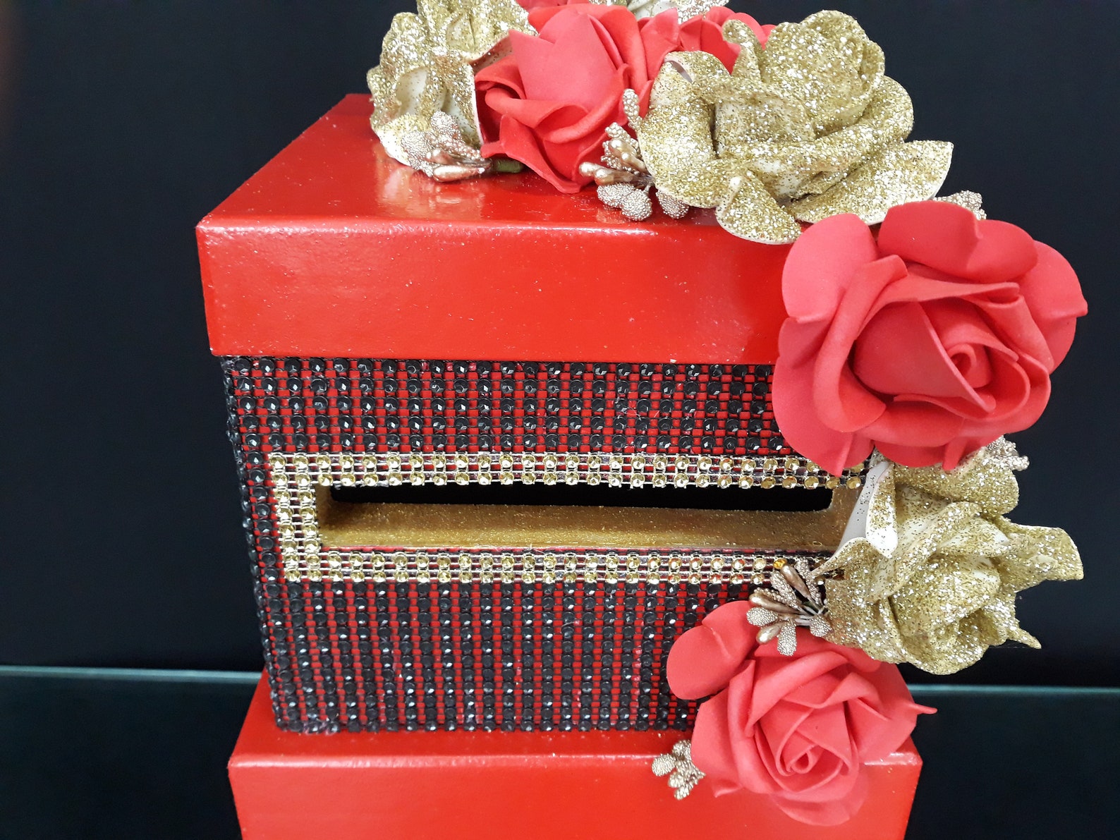 Cardbox Sweet 16 Birthday Cardbox Cardsred Roses Cardboxred | Etsy