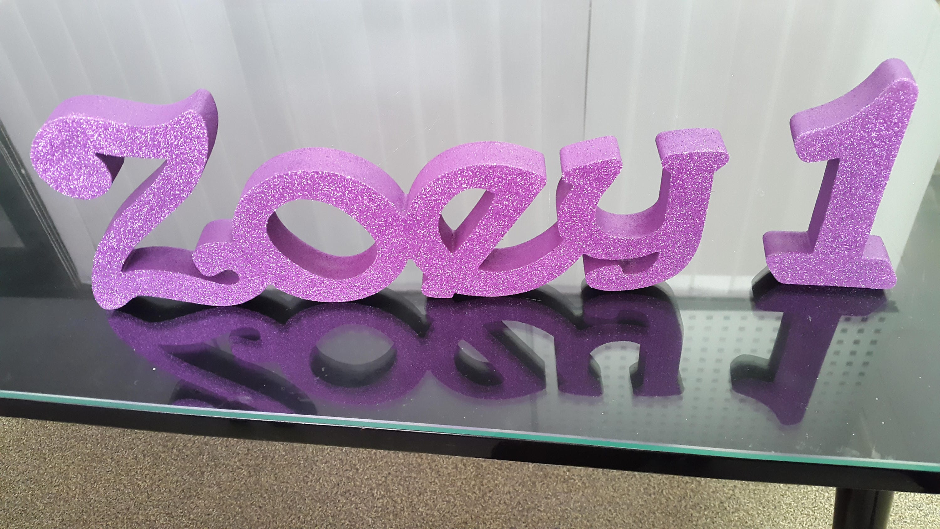 Custom Name Violet Styrofoam 3D Violet Letters Name Age - Etsy UK
