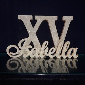 Set for Quinceanera Number 15 Roman and 3D Name,sign 12" Foam Custom ...