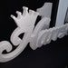 Big 3D Name One Number Crown From Styrofoam, First Birthday,sign 12 ...
