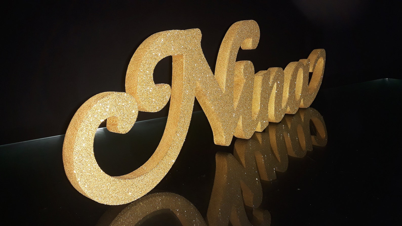 Gold Color Custom Name 3D Nina Gold Glitterfoam Letters Name - Etsy