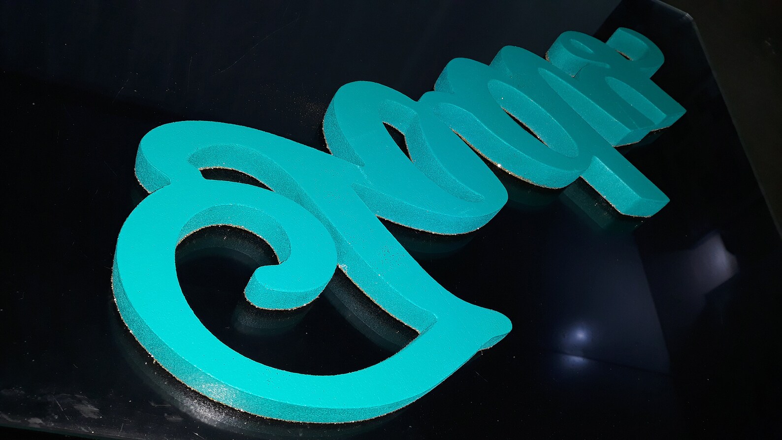 Turquoise Color Custom Name 3D Jody Gold Glitterstyrofoam - Etsy
