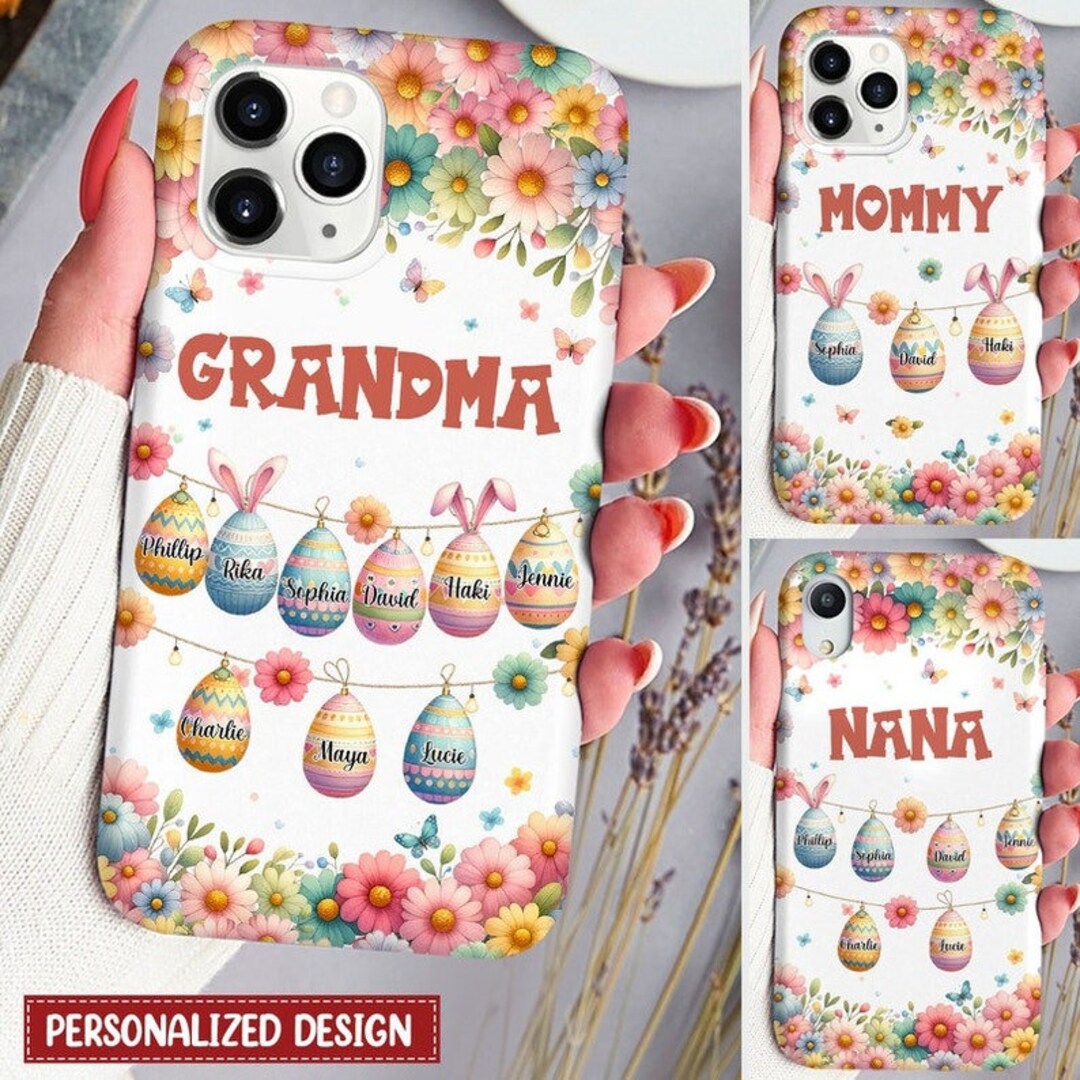 Grandma Easter Eggs String Personalized Phone Case ,gift for Mother's ...