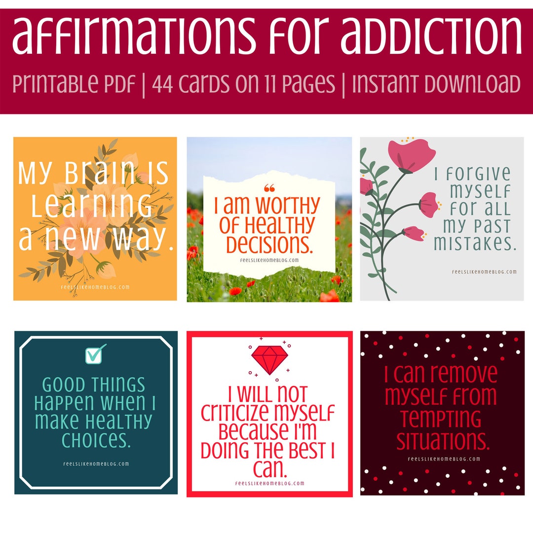 44 Printable Affirmations for Addiction and Cravings | Affirmation ...