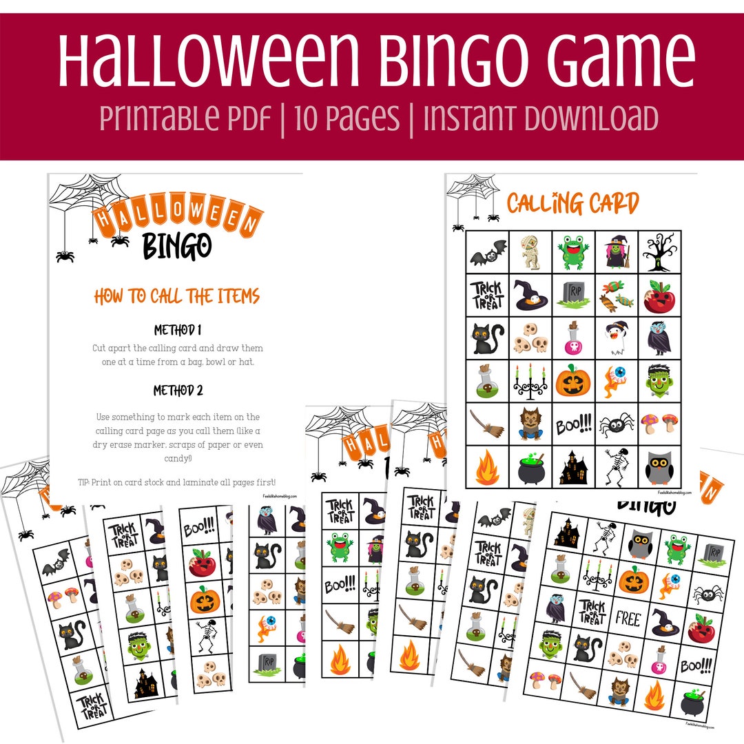 Printable Halloween Bingo | Halloween Game Cards | Halloween Party Game ...