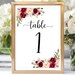 4x6 Table Numbers PDF Template Wedding Floral Table Number Cards ...