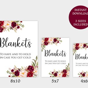 Wedding Blanket Sign Printable Floral to Have and to Hold in Case You ...