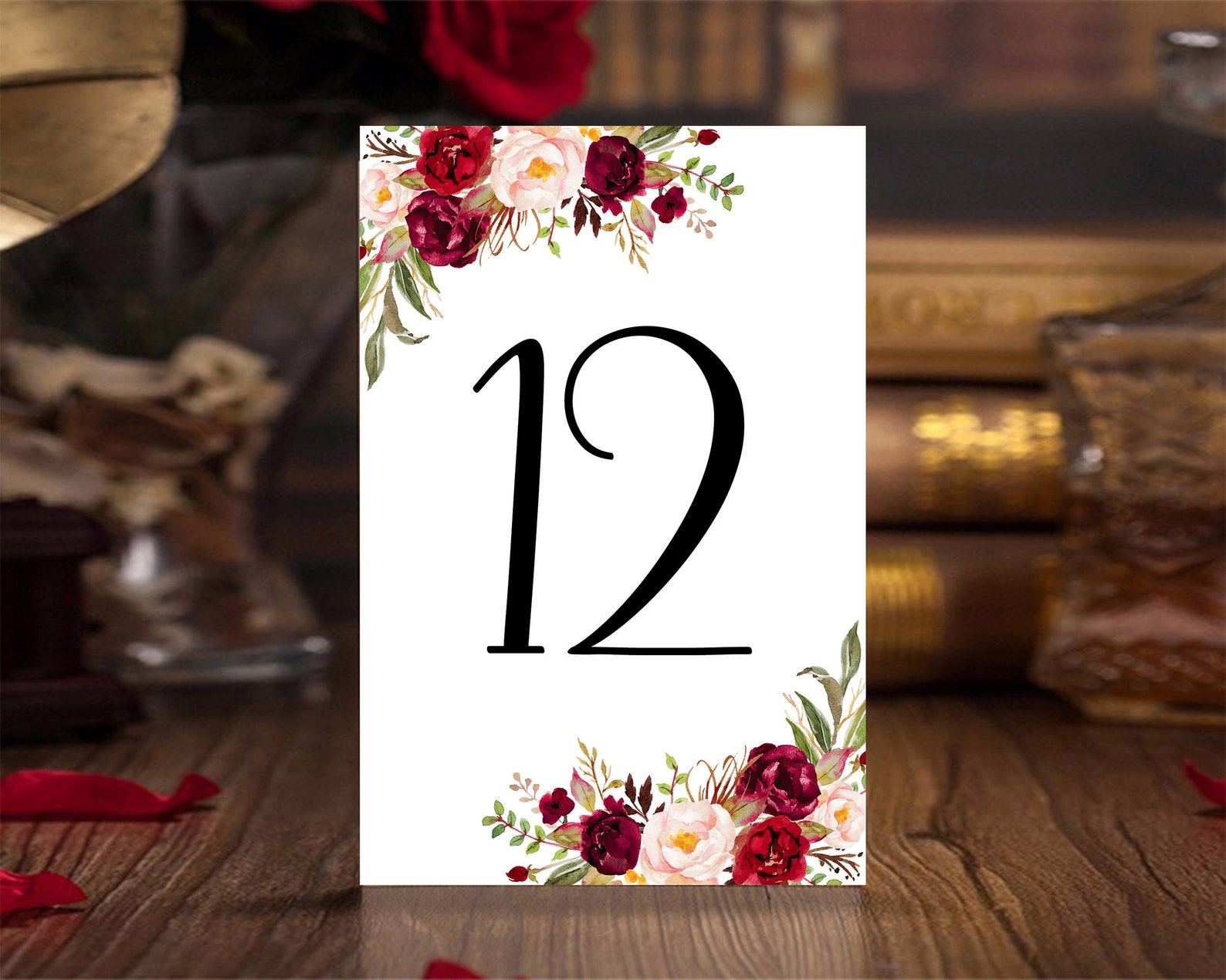 4x6 Table Numbers PDF Template Wedding Floral Table Number - Etsy