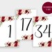 4x6 Table Numbers PDF Template Wedding Floral Table Number - Etsy