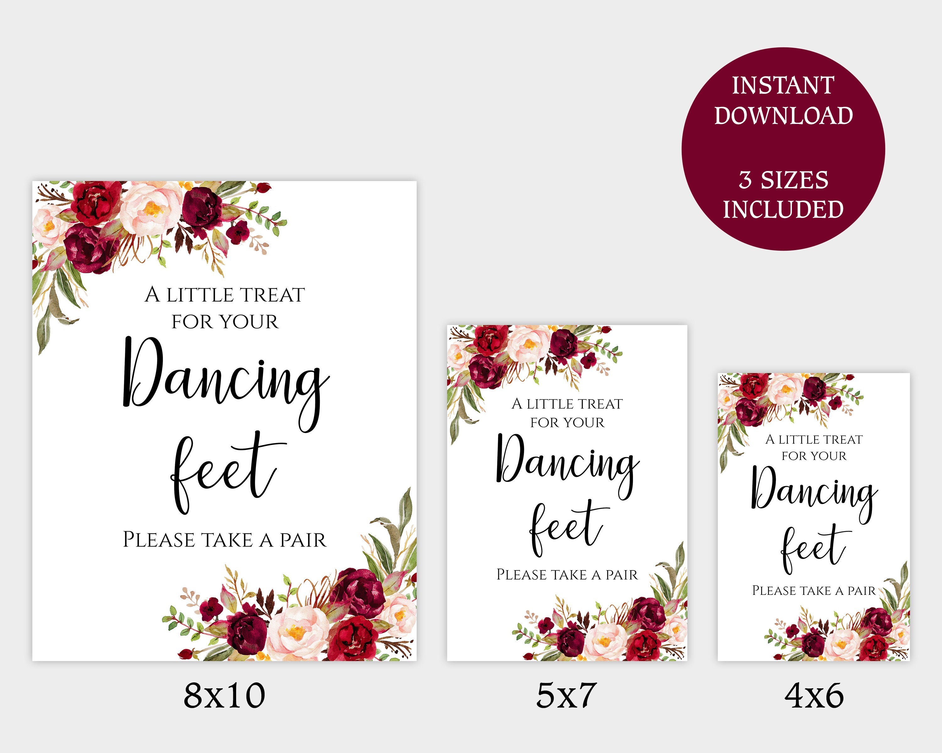 A little treat for your Dancing feet sign printable for | Etsy