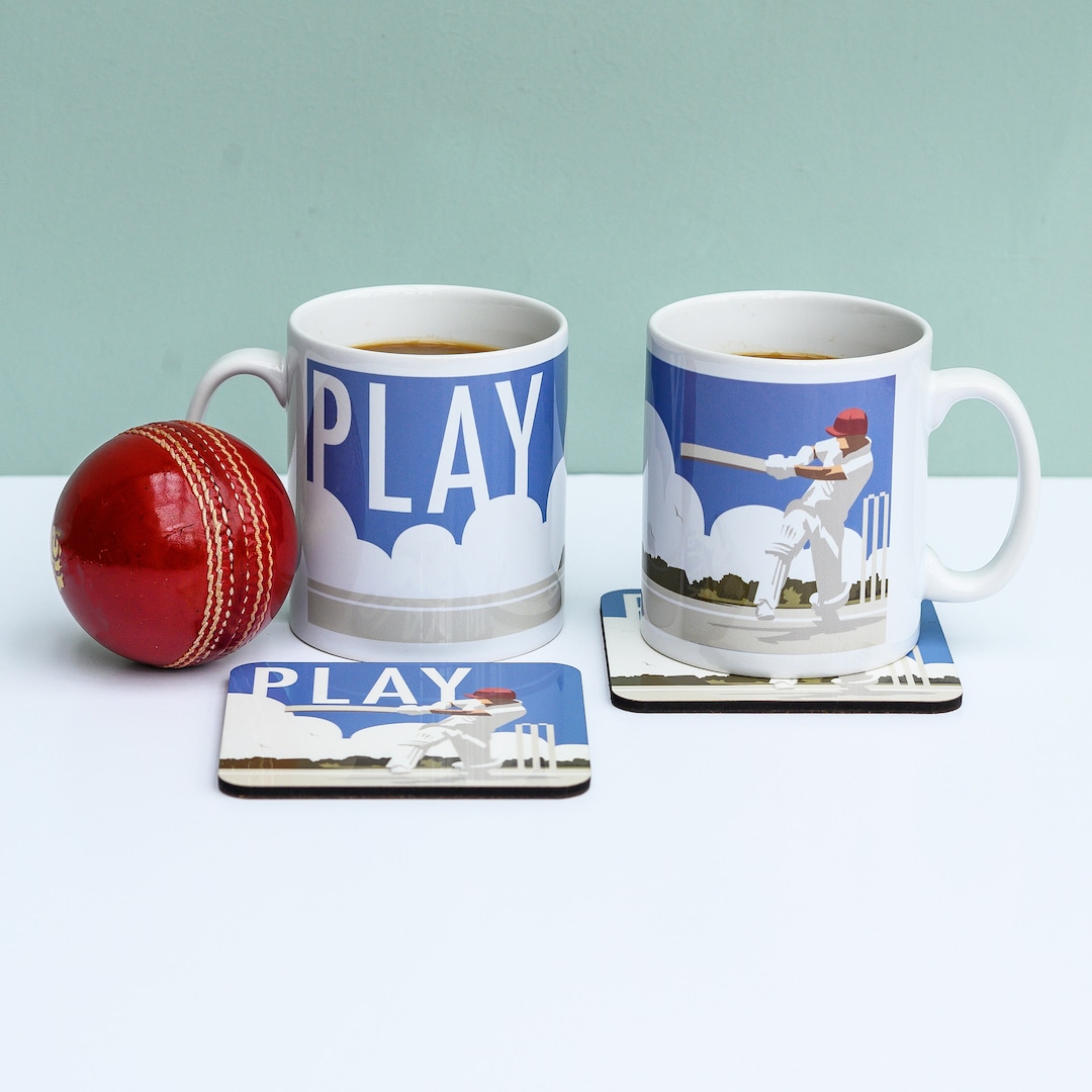 Cricket Gift Mug and Coaster - Cricket Gifts - Mug for the Cricketer ...