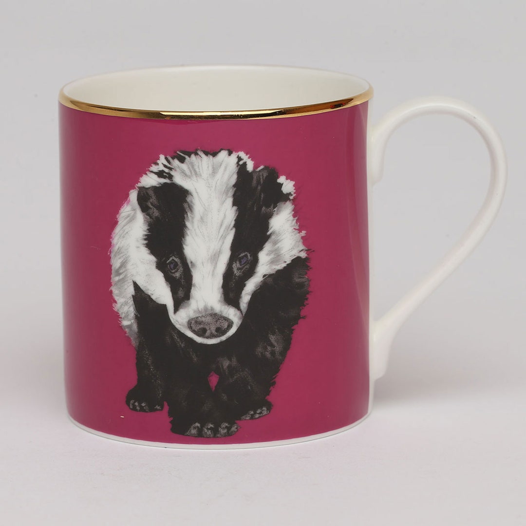 Badger British Bone China Mug Cute Animal Present for Wife/husband ...