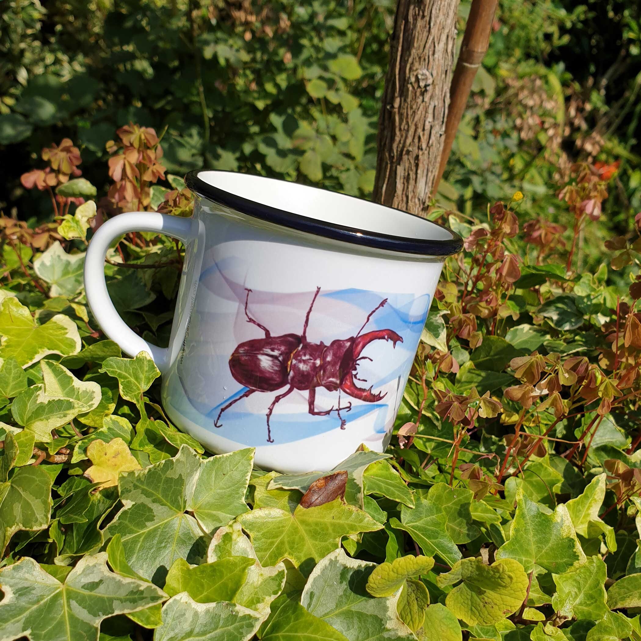 Stag Beetle Ceramic Camping Mug Bug Lovers Stag Beetle - Etsy UK