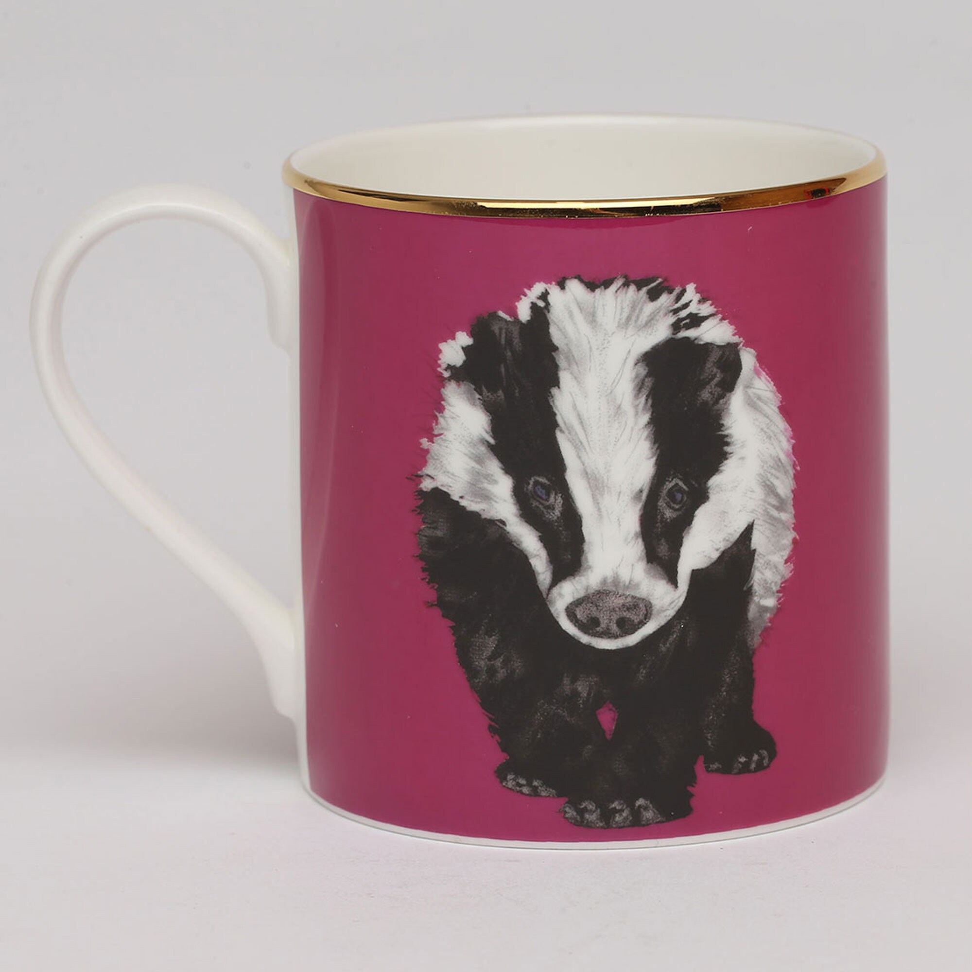 Badger British Bone China Mug Cute Animal Present for Wife/husband Badger Lover Birthday Gift ...