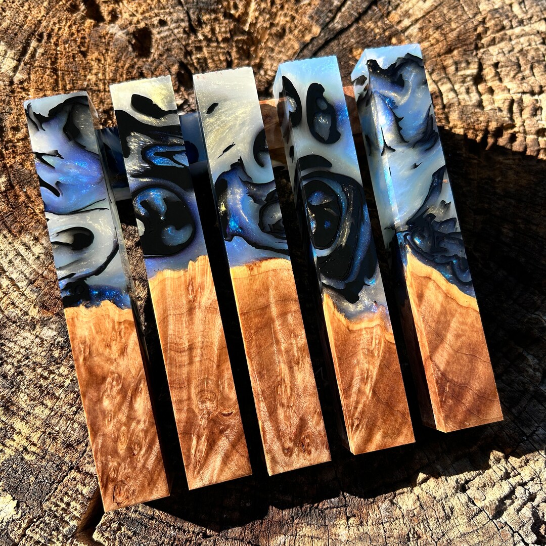 Golden Ghostly Blue Maple Burl Hybrid - Etsy