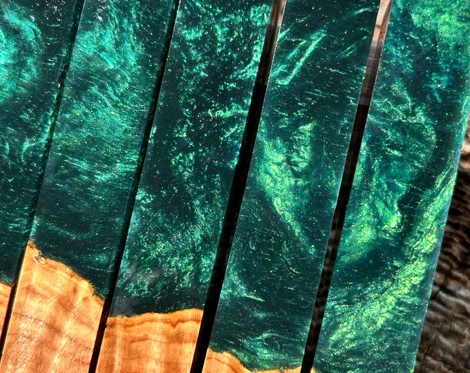 Maple Burl super Chameleon GREEN BLUE - Etsy