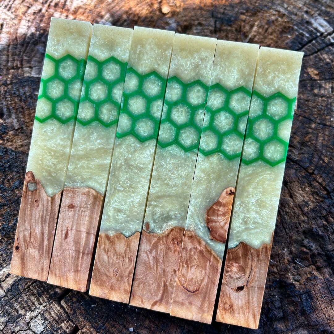 Maple Burl green Honey Comb - Etsy