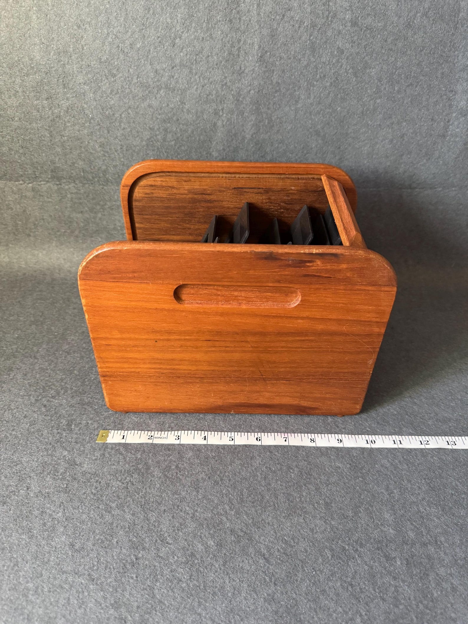 Vintage Mid Century Modern Teak Tambour Roll-top Box | Danish Modern ...