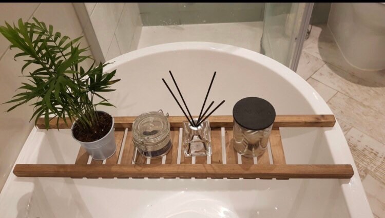 American Walnut Wooden Bath Rack Grid Over the Bath Tub | Etsy