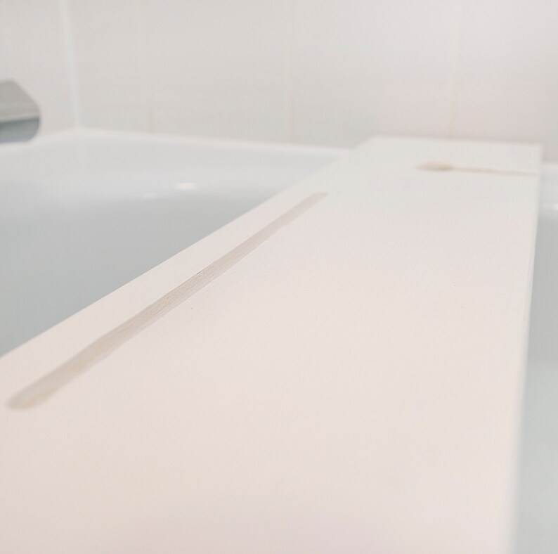 White Bath Rack Over the Bathtub Storage Caddy Wooden Bath - Etsy Canada