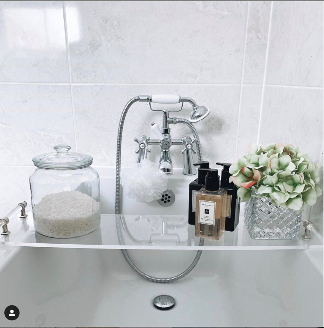 Luxury Plexiglas Transparent Bath Rack Lucite Bath Tray Bath Board ...