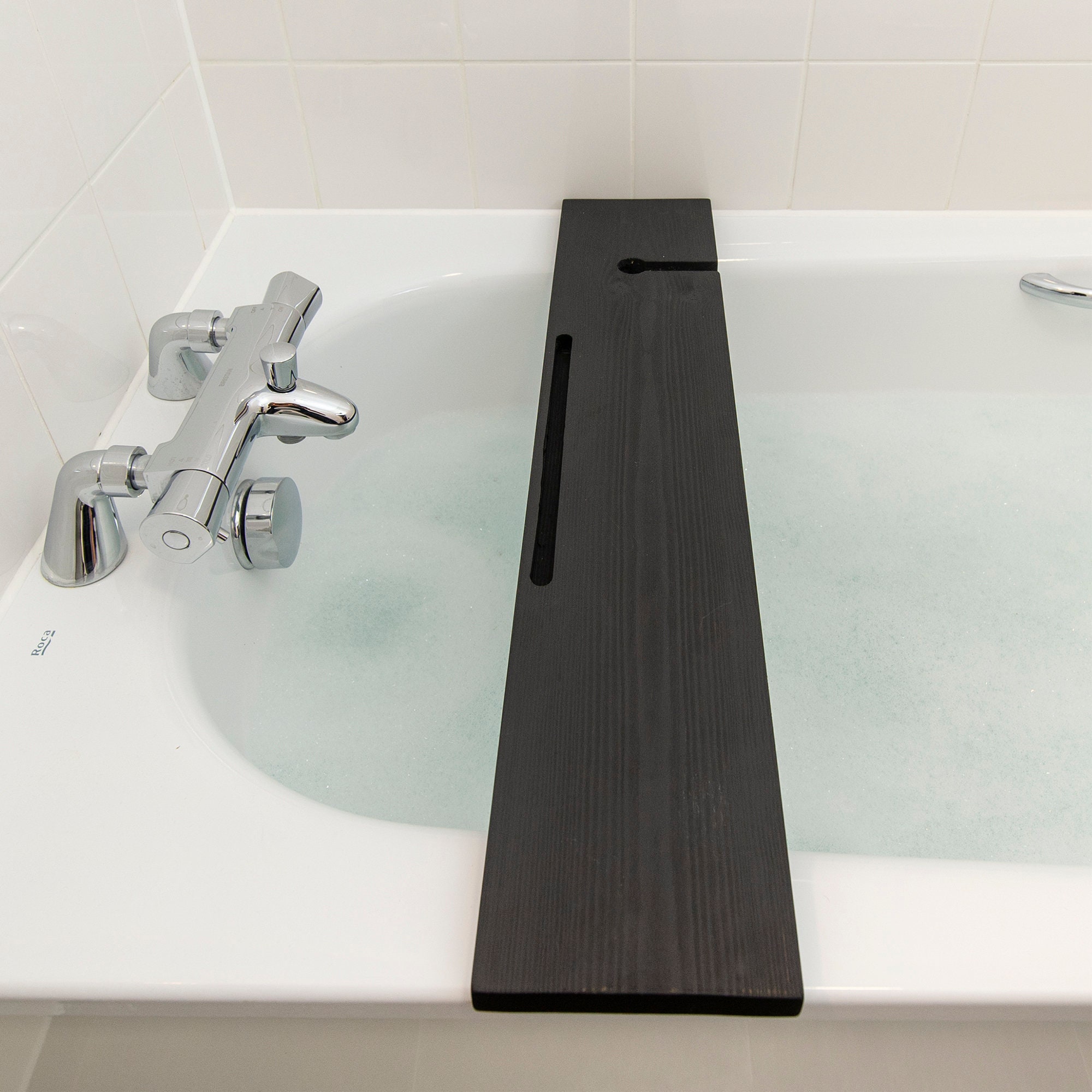 Black Solid Wooden Handmade Bath Tray Bathtub Rack Bridge - Etsy