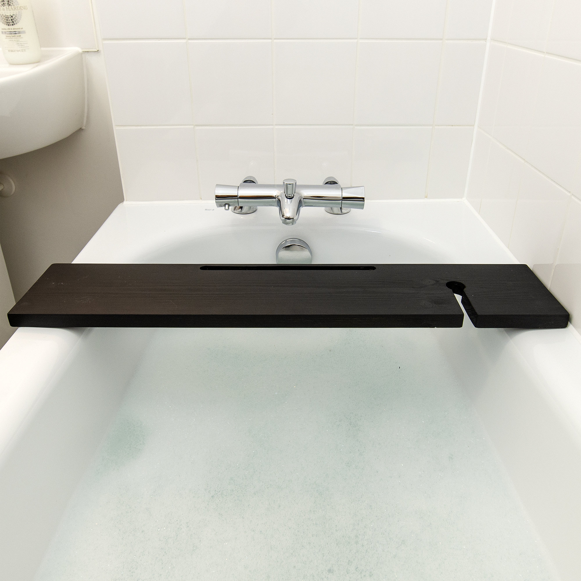 Black Solid Wooden Handmade Bath Tray Bathtub Rack Bridge - Etsy